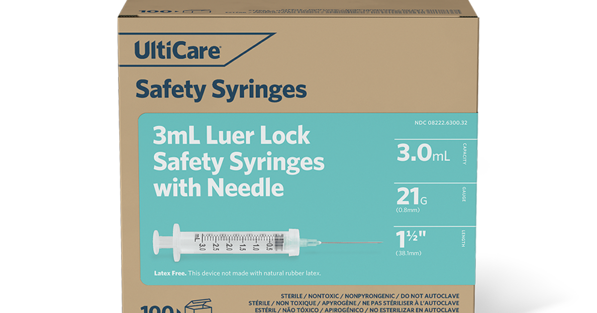 UltiCare 3mL Safety Syringes | UltiMed, Inc