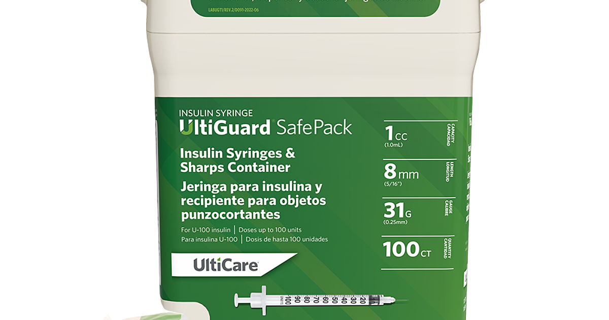UltiGuard® Safe Pack U-100 Insulin Syringes | UltiMed, Inc