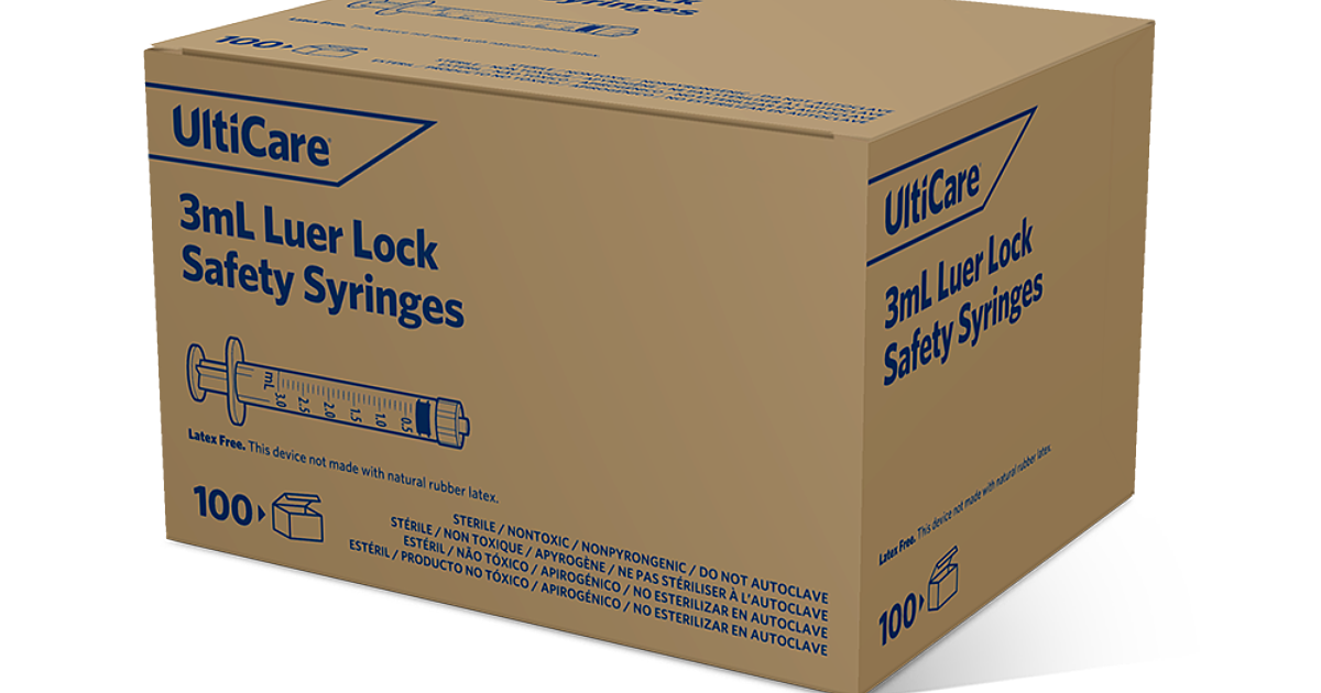 UltiCare 3 mL Safety Syringes No Needle | UltiMed, Inc