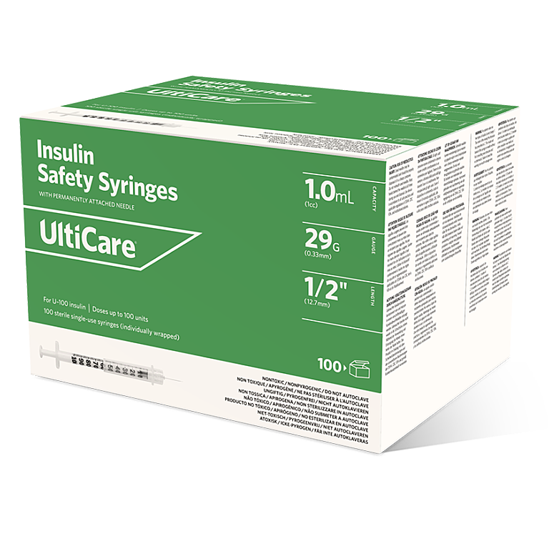 UltiCare U-100 Insulin Safety Syringes | UltiMed, Inc